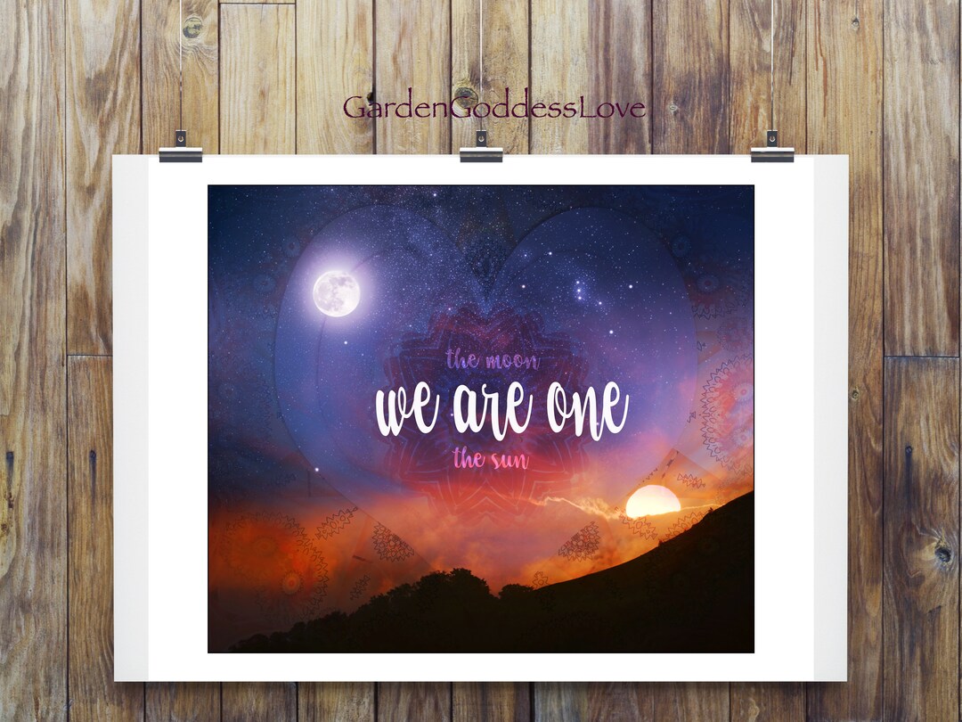 We Are One, Love Inspired Art Print, Instant Digital Download, Twin ...
