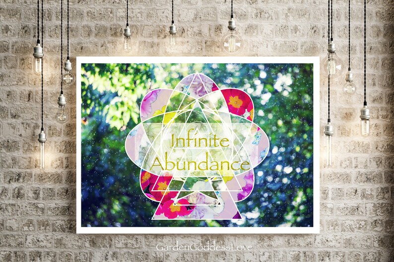 Infinite Abundance Manifesting Art Print, Instant Digital Download ...
