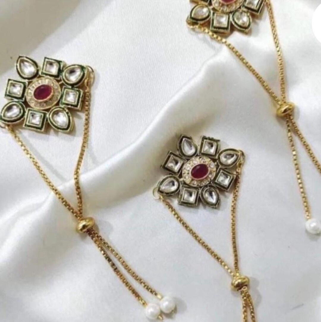 Indian Wedding Kundan Bracelets | Haldi Mehendi Favors | Sangeet Gaana ...