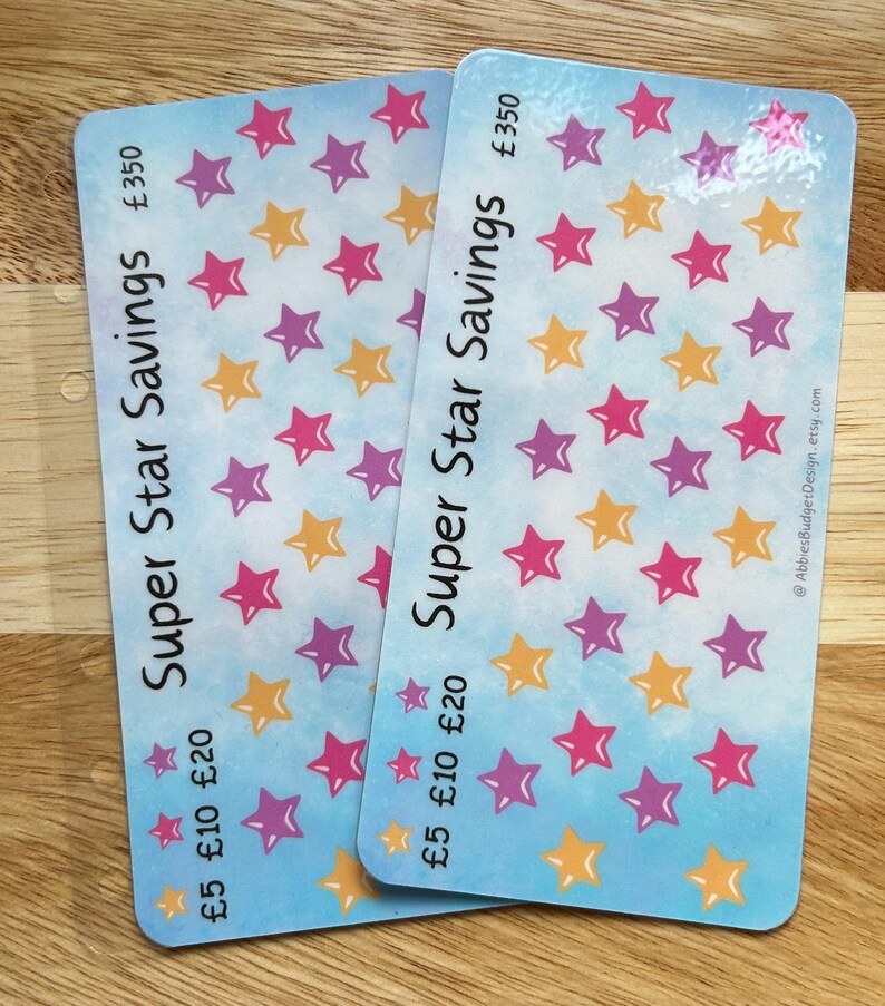 Super Star Saver, Cash Stuffing, Savings Challenges, Low Budget, - Etsy UK