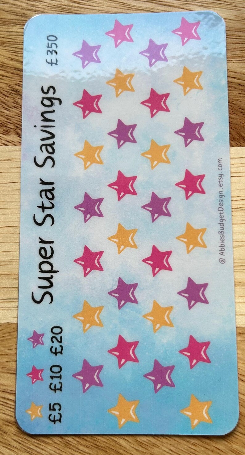Super Star Saver, Cash Stuffing, Savings Challenges, Low Budget, - Etsy UK