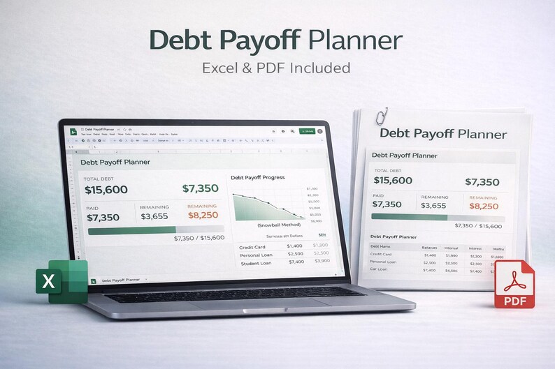 Debt Payoff Planner 2026 | Budget Tracker Excel Template (digital ...