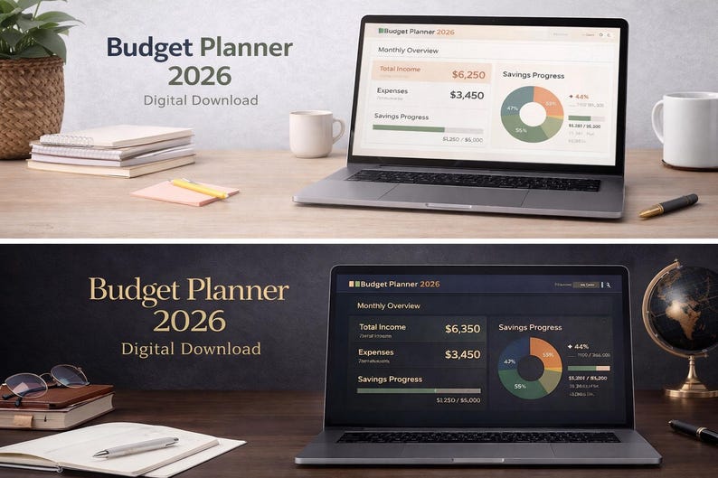 Annual Budget Planner Excel Template 2026 - Personal Finance Organizer ...