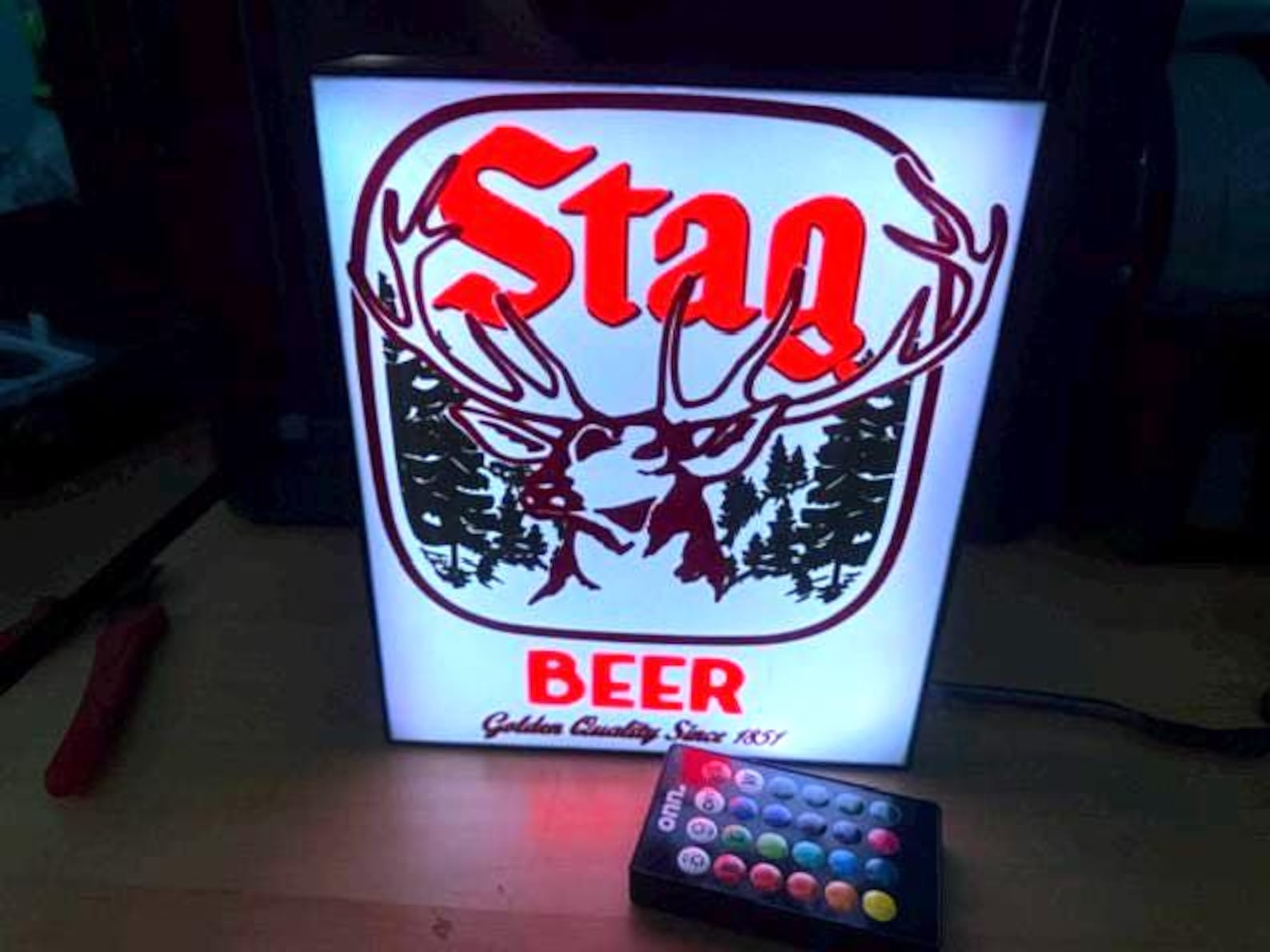 Stag Beer Light Box - Etsy