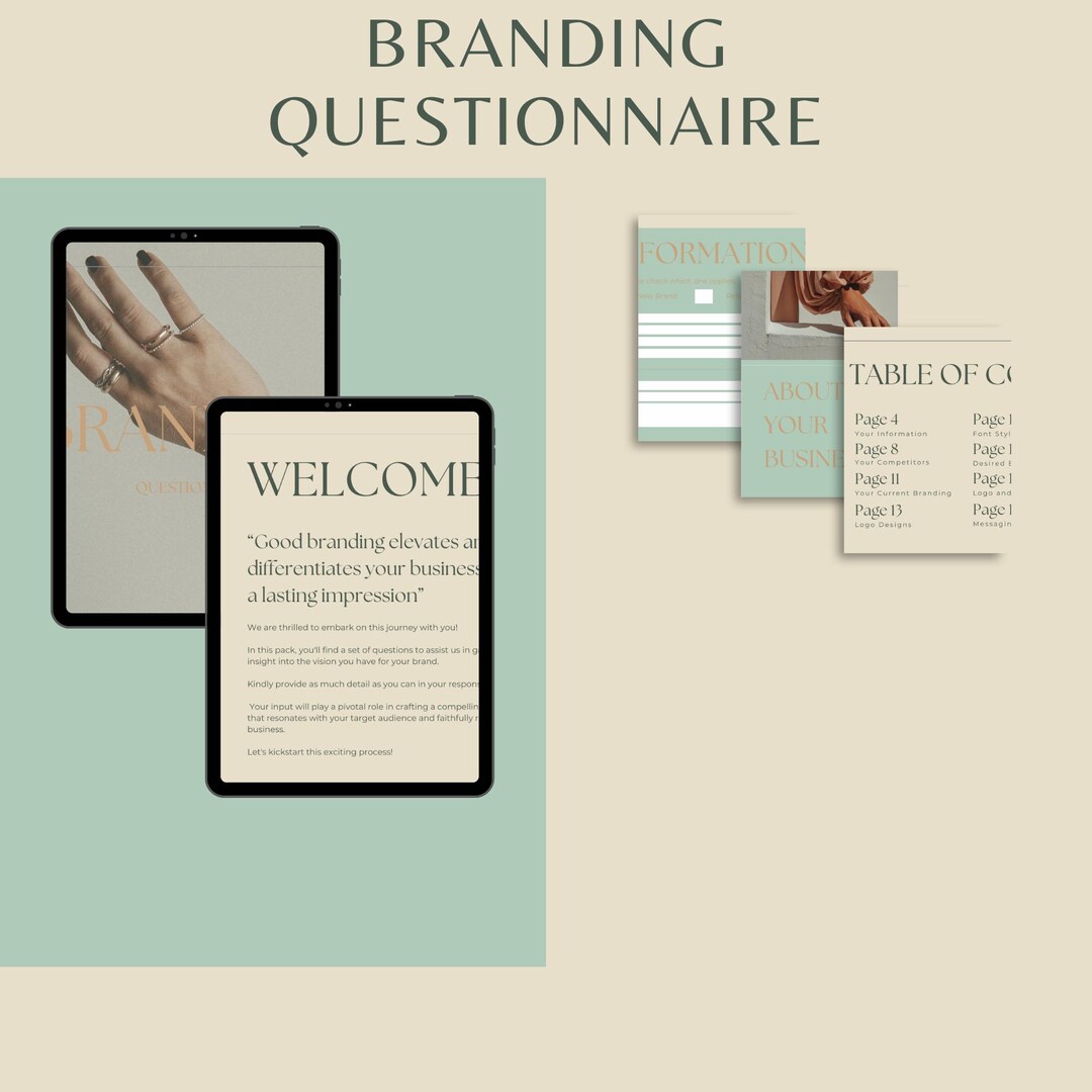 Branding Questionnaire — Brand Identity Workbook | Small Business ...