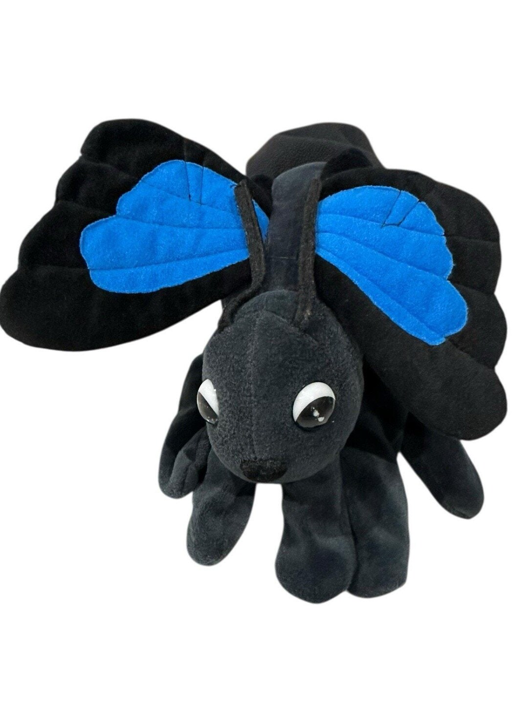 Butterfly Hand Puppet Black With Blue Accent Wings 8" - Etsy
