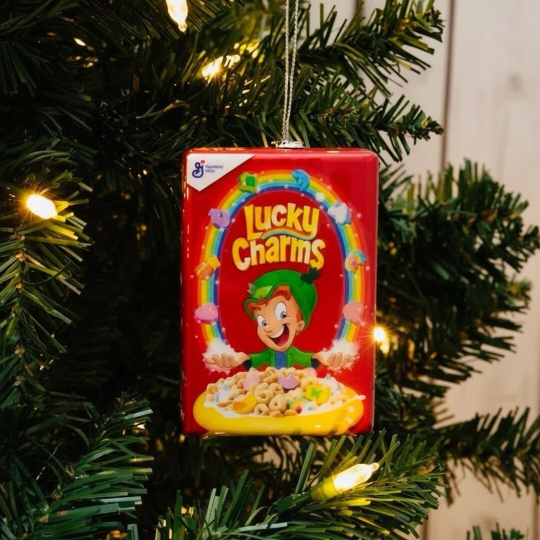 2025 Lucky Charms Cereal Box- Christmas Ornament Red Marshmallow NEW - Etsy