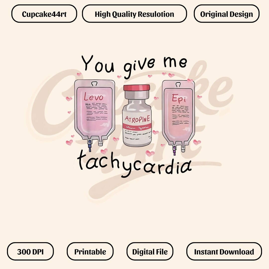 You Give Me Tachycardia Png, Cute Pink Coquette Nurse Png, Levo Epi ...