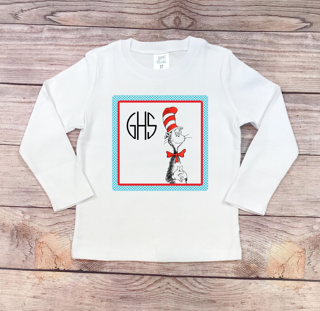 Cat and the Hat - With Monogram- Seuss Characters - Read Across America ...