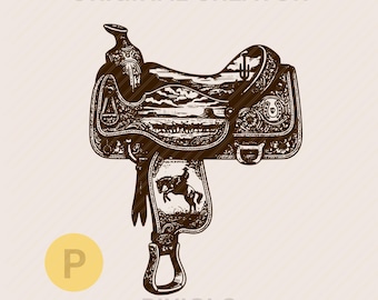 PNG, SVG Cowgirl Line Art Vintage * Rodeo Digital Art Download ...