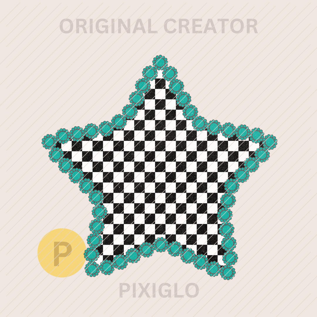 Star Checker Vintage Png * Rodeo Digital Art Download Printable Western ...