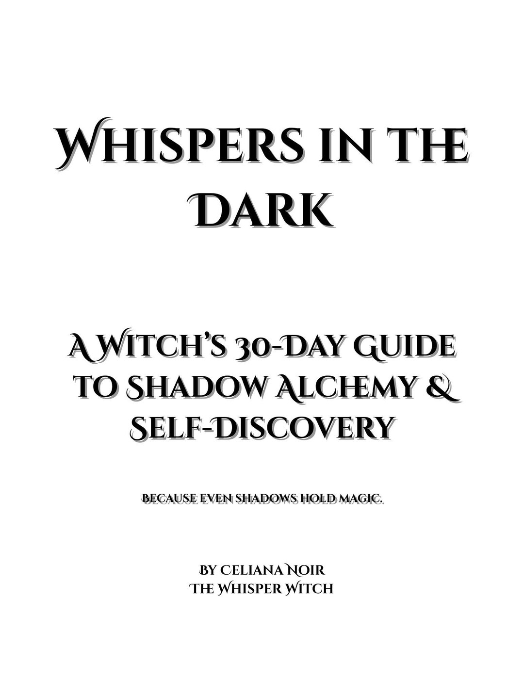 Witch's Shadow Alchemy Guide: 30-day Self-discovery Journal (printable ...