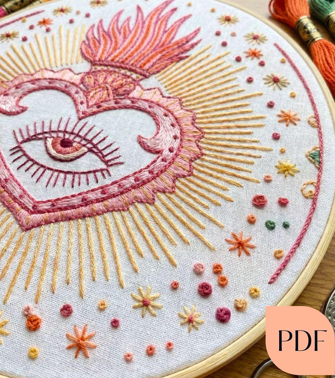 Sacred Seeing Heart - DIY Embroidery Template - Etsy