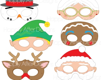 Snowman Christmas Masks - Etsy