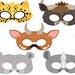 Jungle Animals Printable Masks, Monkey Mask, Zebra, Tiger, Elephant ...