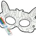 Rabbit Mask Coloring Embroidery Design, Bunny Mask, Machine Embroidery ...