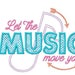 Music Move You Applique Embroidery Design, Dance Applique, Music ...