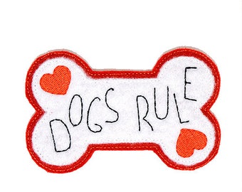 In the Hoop Dog Bone - Etsy