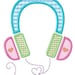 Headphones Applique Embroidery Design, Head Phone Applique, Music ...