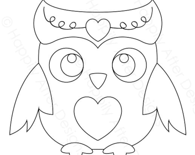 Owl Printable Embroidery Pattern Woodland Critter Digital Downloadable ...