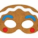 Gingerbread Boy Mask Embroidery Design, Gingerbread Mask, Machine ...