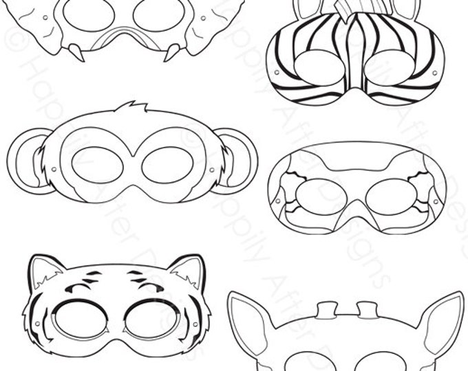 Little Red Riding Hood Printable Coloring Masks, Little Red, Wolf Mask ...