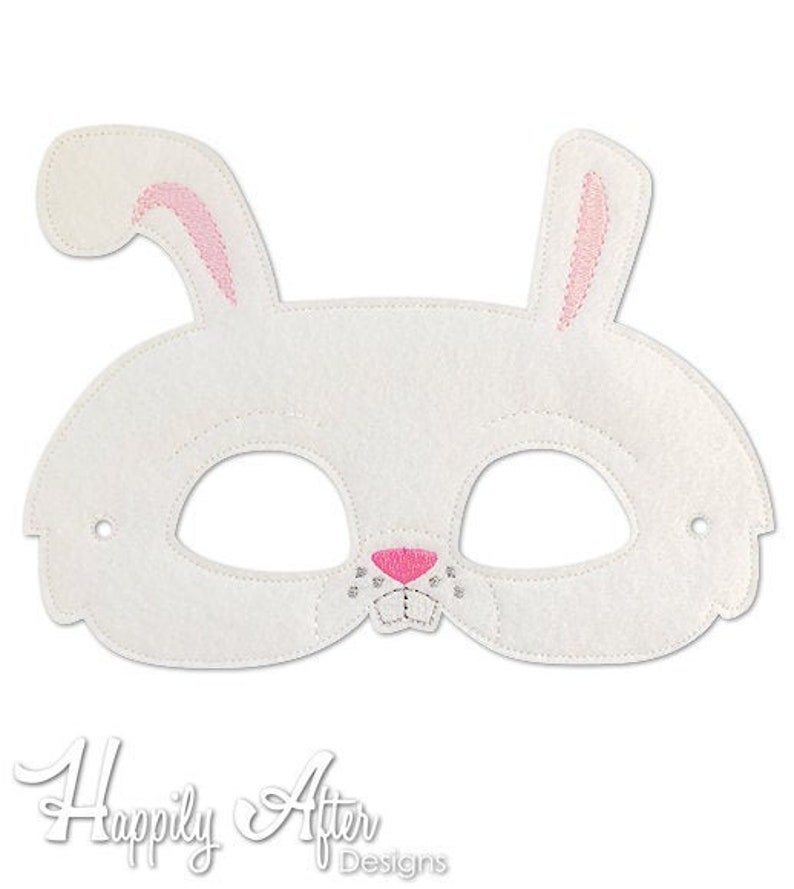 Fluffy Bunny Mask Embroidery Design Pet Mask Machine | Etsy