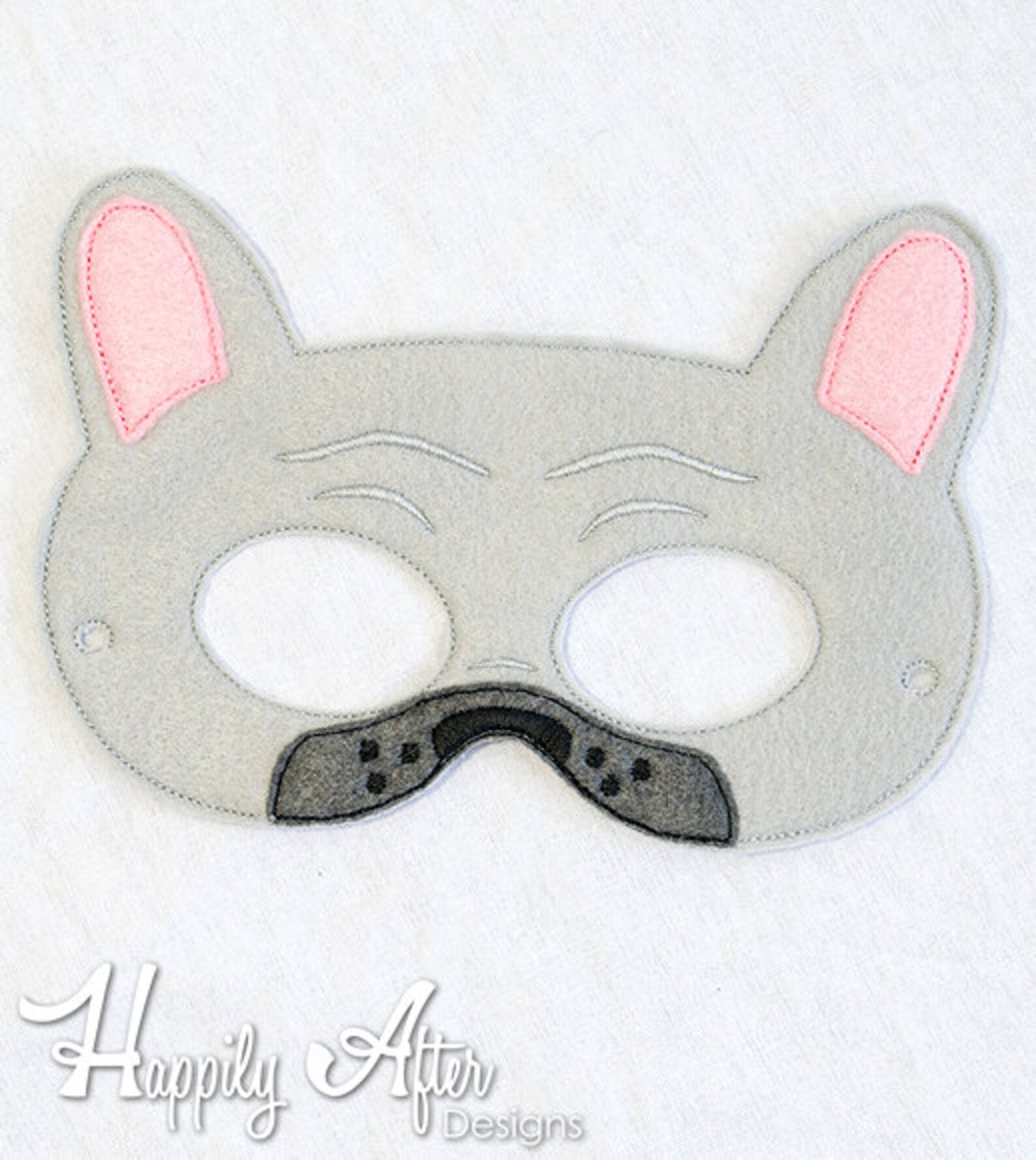 French Bulldog Mask Embroidery Design Dog Mask Machine | Etsy