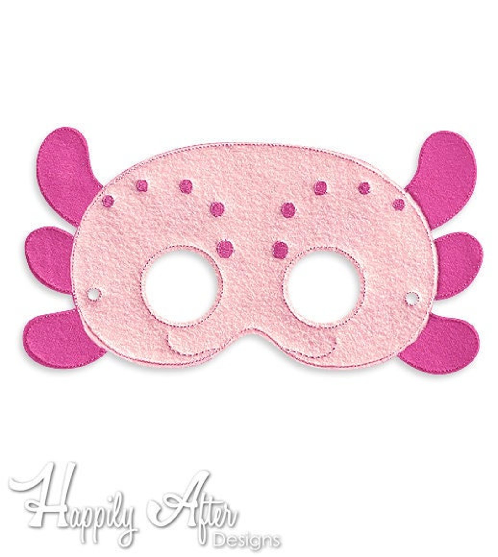 Axolotl Mask Embroidery Design, Lizard Mask, Machine Embroidery, ITH ...