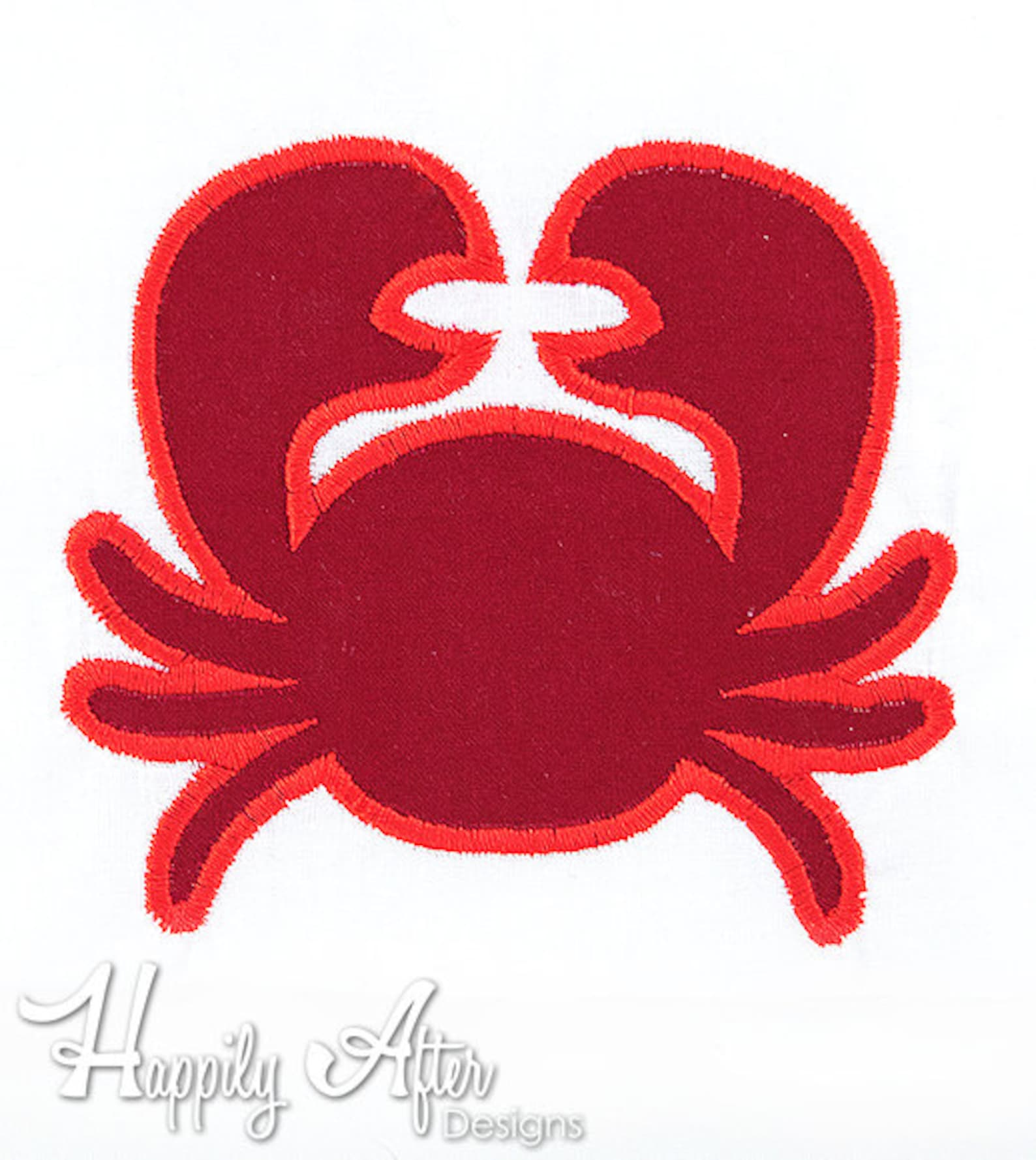Crab Applique Embroidery Design, Crab Applique, Summer Applique ...
