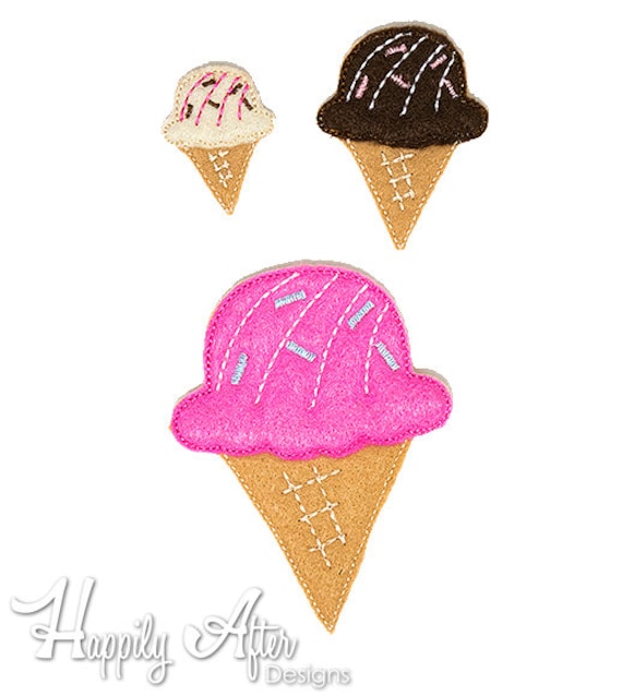 Sewing & Needlecraft Craft Supplies & Tools Ice cream cone feltie ...