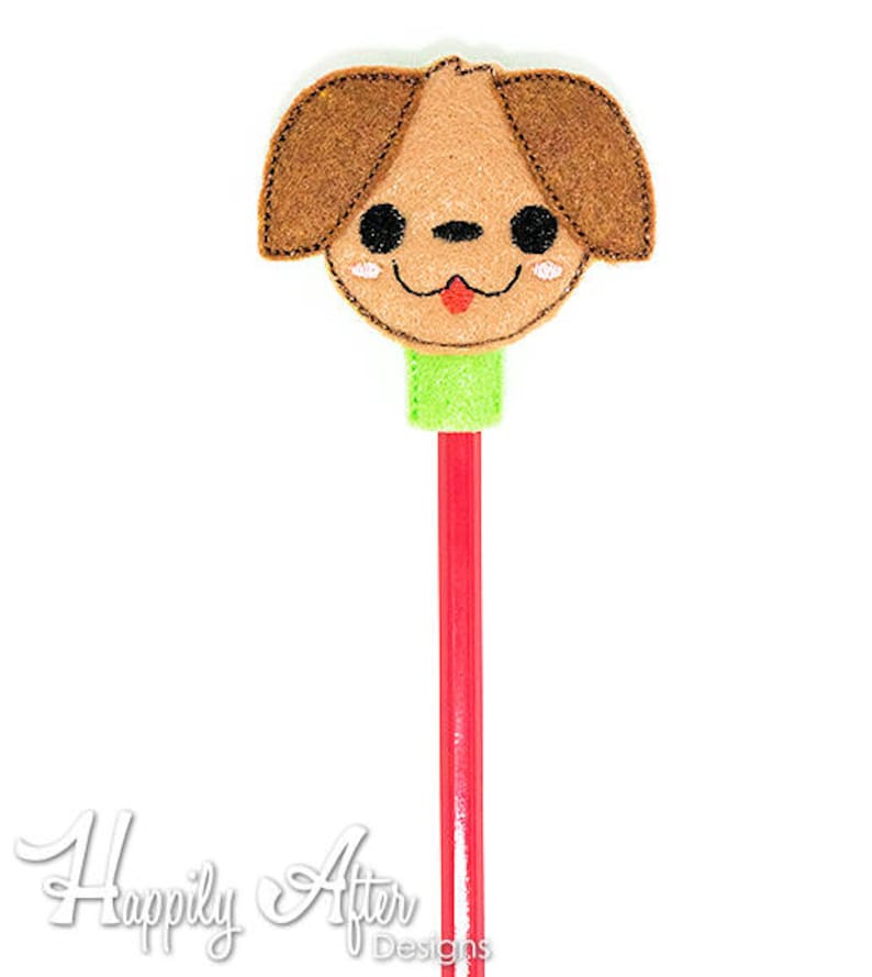 Puppy Pencil Topper Embroidery Design Puppy Pencil Topper - Etsy