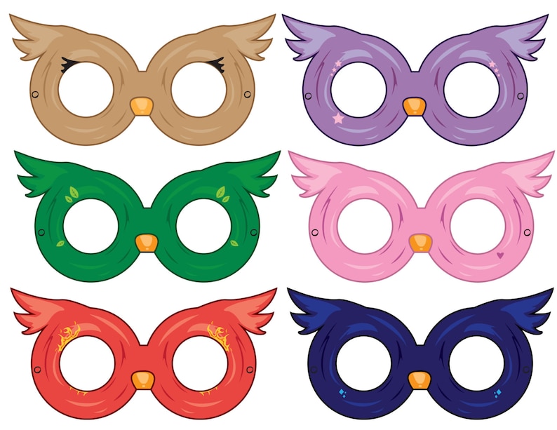 Owl Masks Paper Masks Printable Mask Party Ideas Party - Etsy