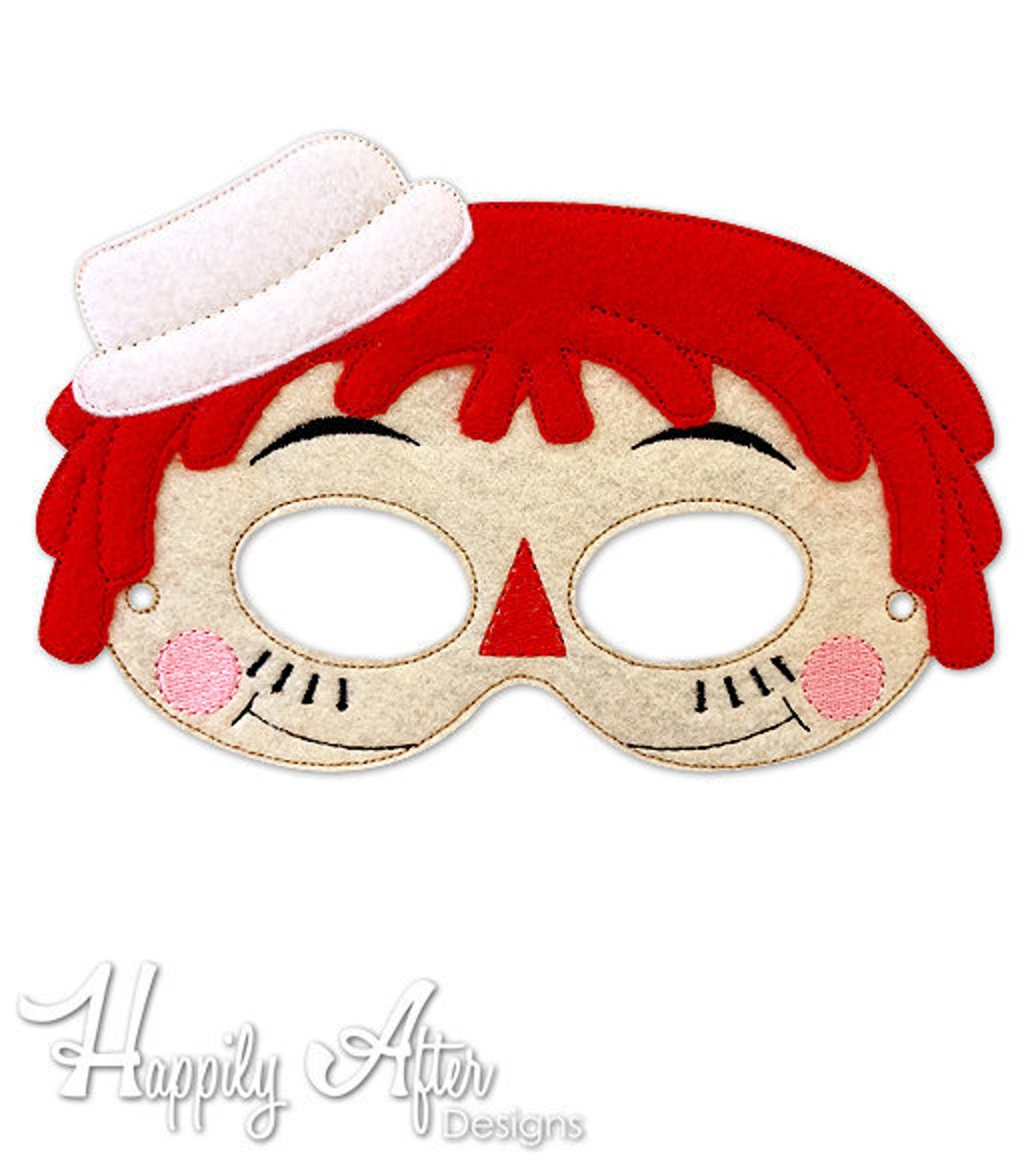 Rag Boy Mask Embroidery Design Ragdoll Mask Machine - Etsy