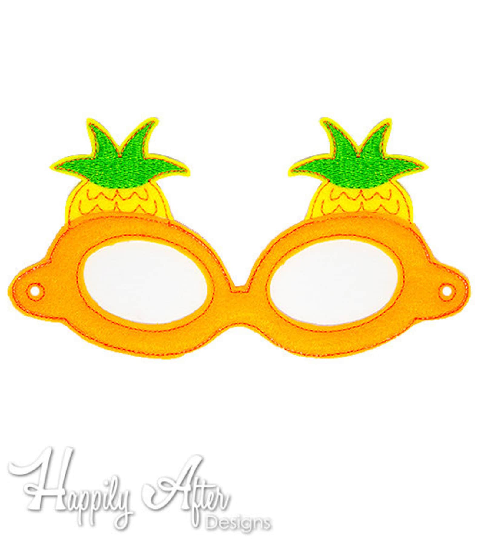 Pineapple Glasses Mask Embroidery Design, Pineapple Mask, Machine ...