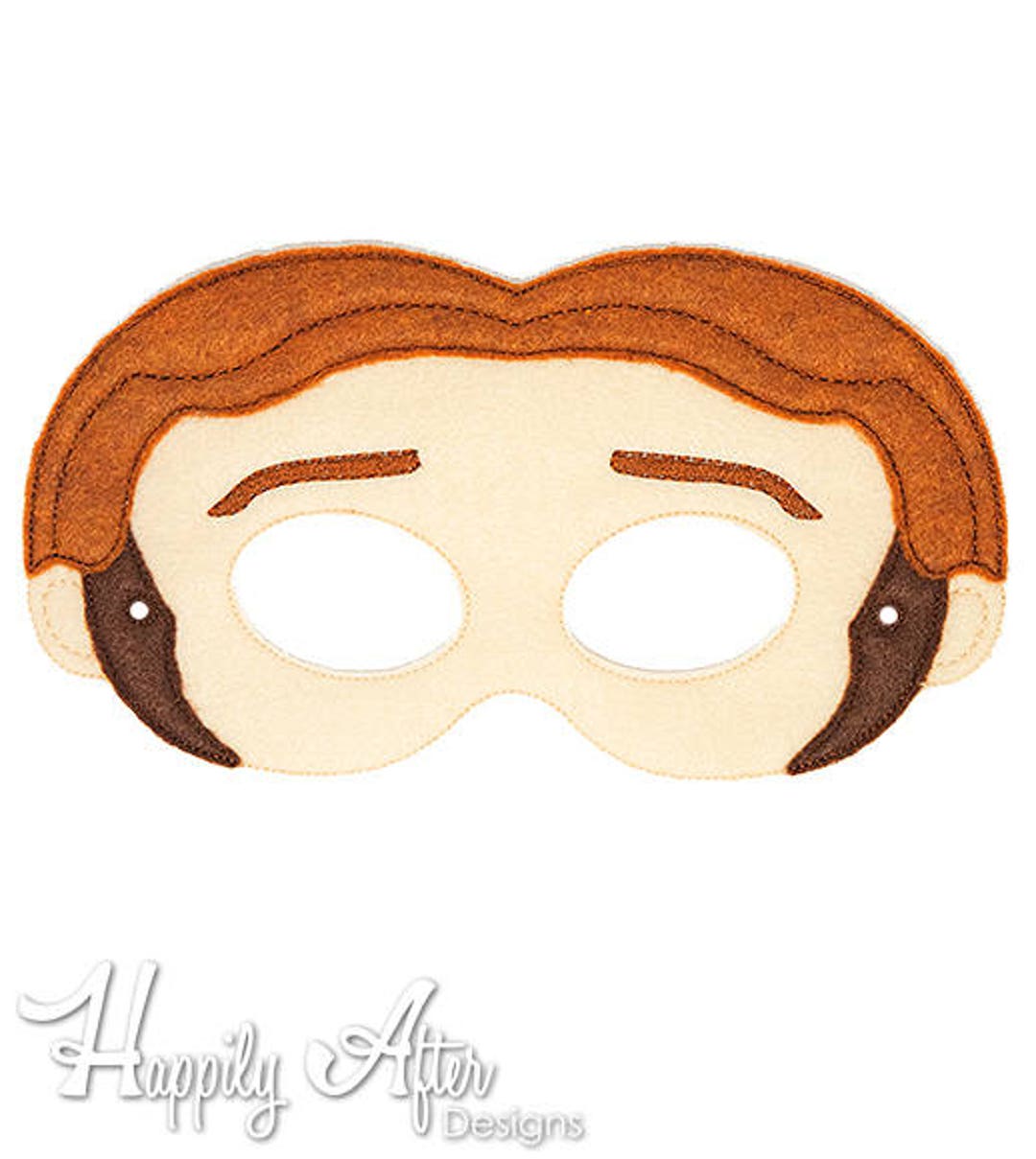 Charming Man Mask Embroidery Design - Boys Mask - Boys Costume - Mask ...