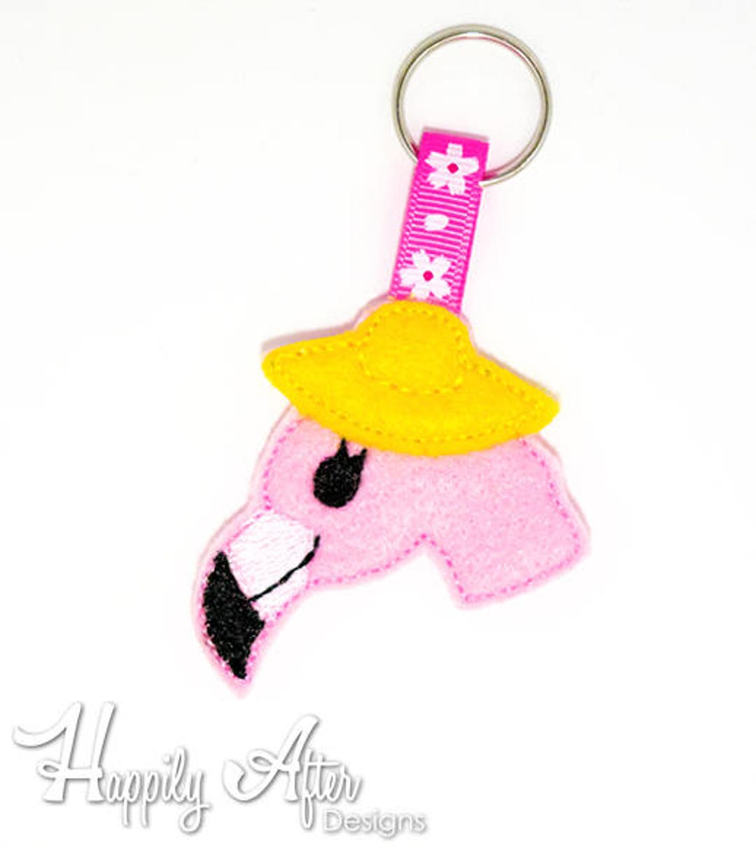 Flamingo Keychain Embroidery Design, Flamingo Keychain, Flamingo ...