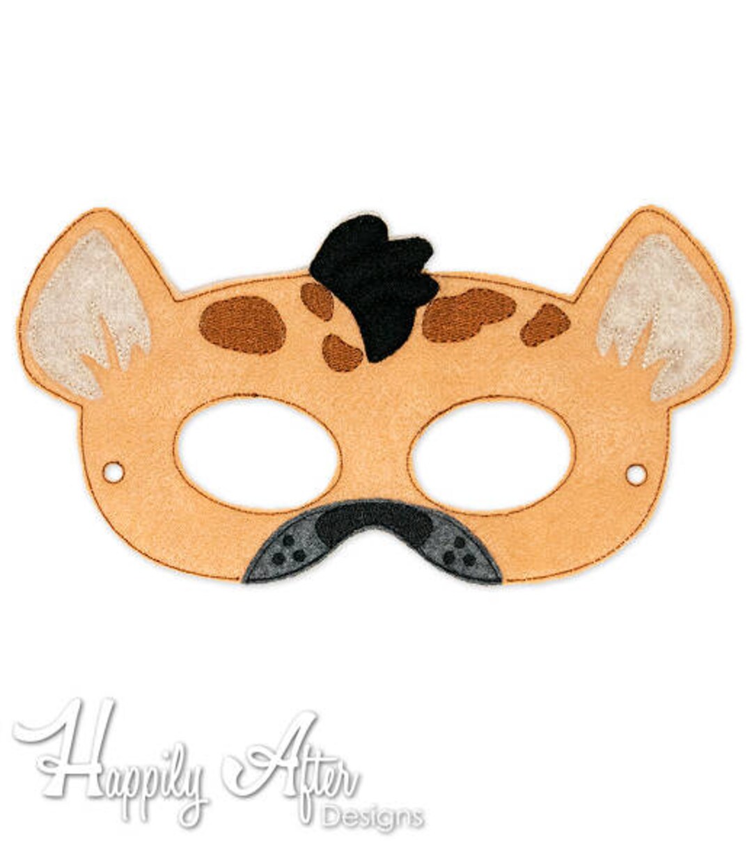 Hyena Mask Embroidery Design, Hyena Mask, Machine Embroidery, ITH Mask ...