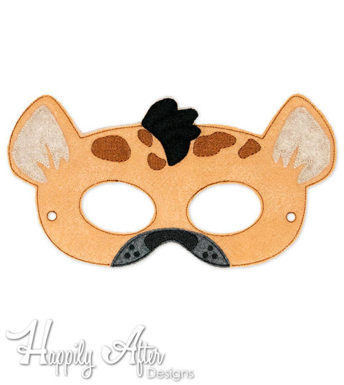Hyena Mask Embroidery Design, Hyena Mask, Machine Embroidery, ITH Mask ...
