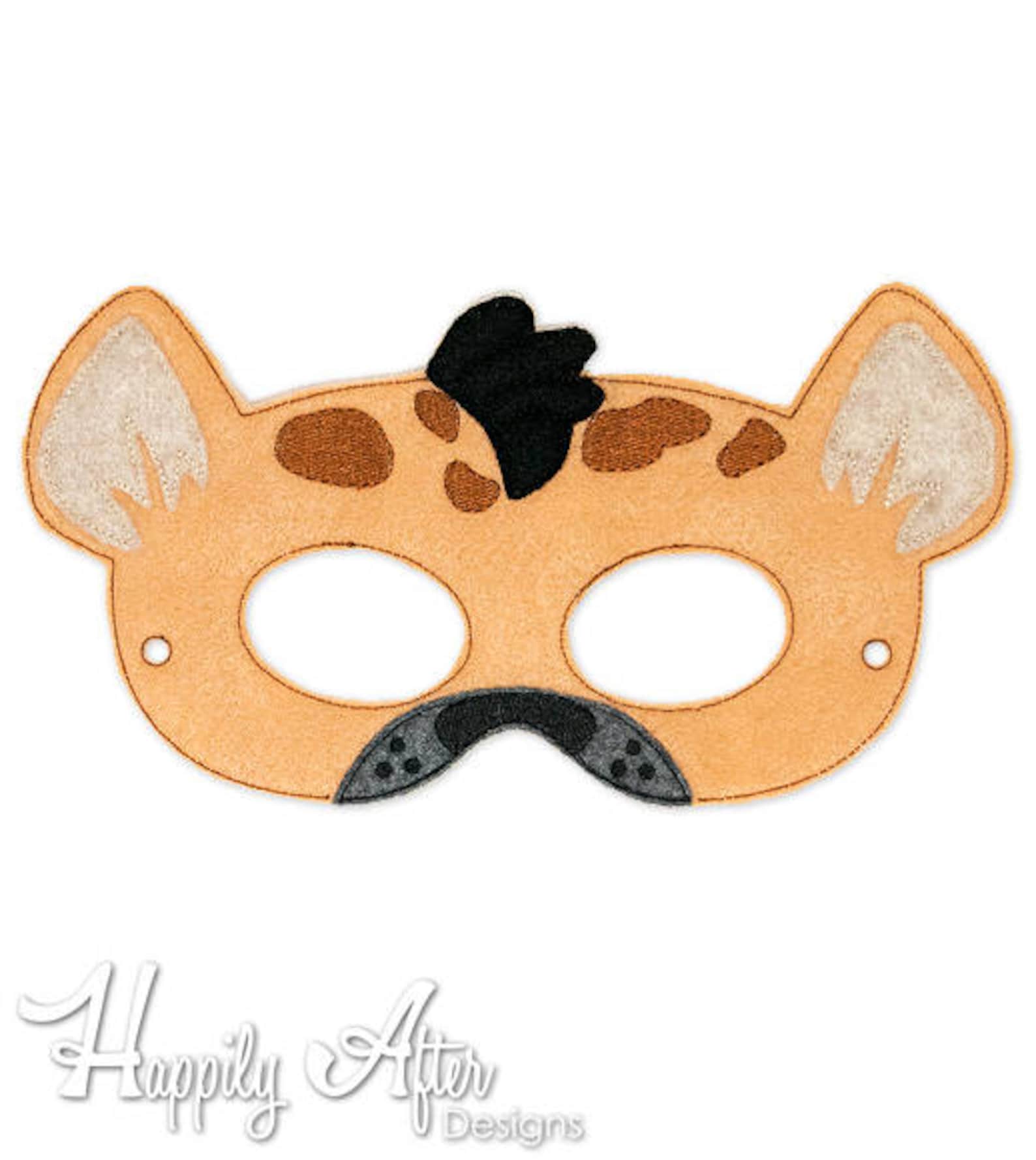 Hyena Mask Embroidery Design, Hyena Mask, Machine Embroidery, ITH Mask ...