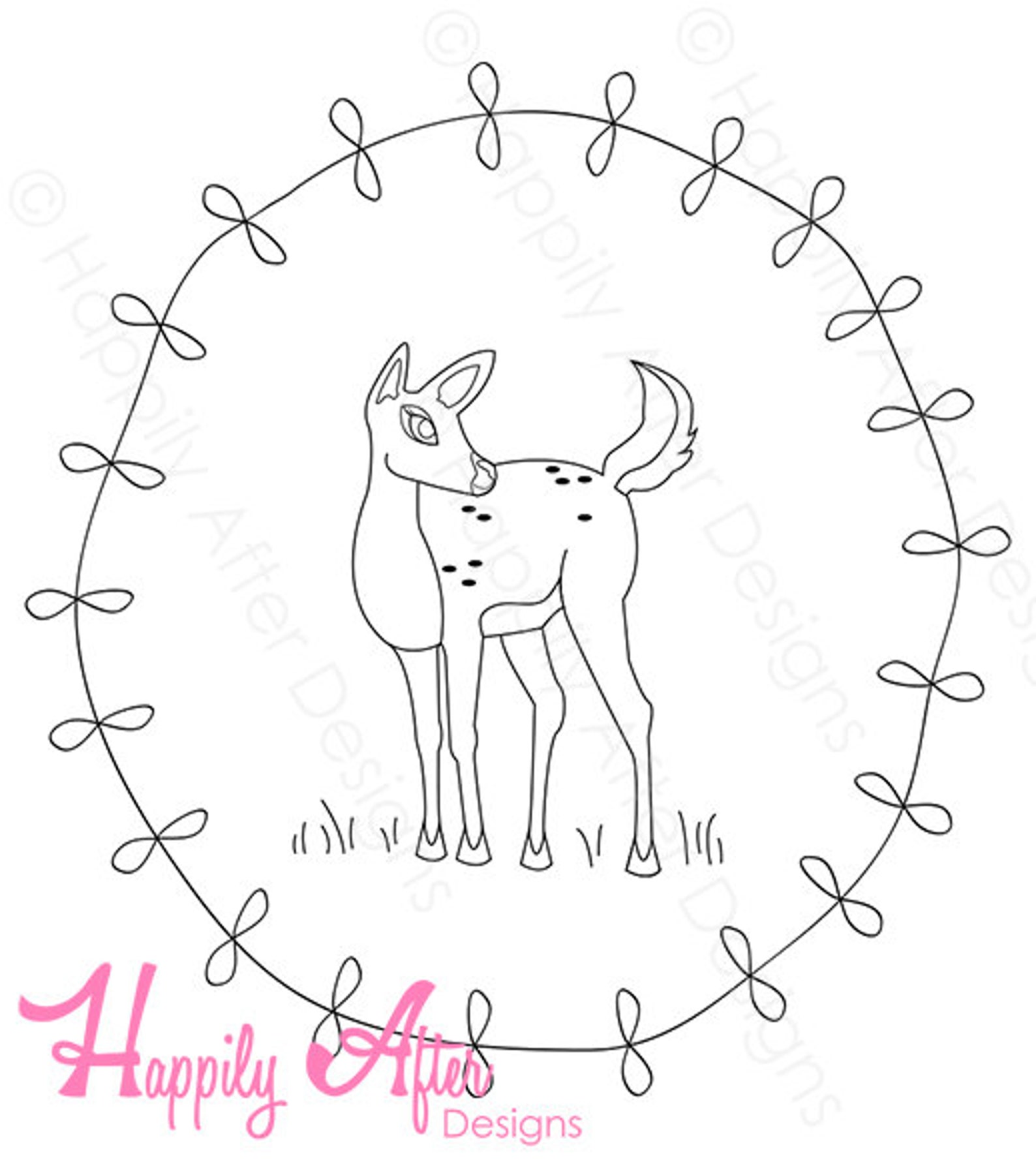 Deer Hand Embroidery Pattern Deer Pattern Woodland Animal | Etsy