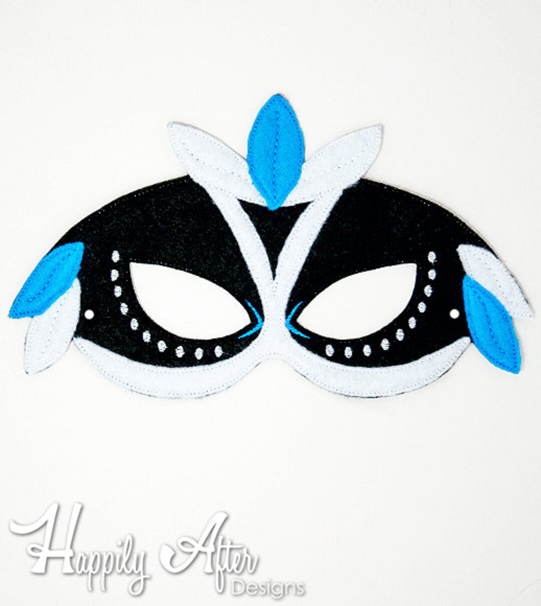 Masquerade Feathers Mask Embroidery Design, Masquerade Mask, Machine ...