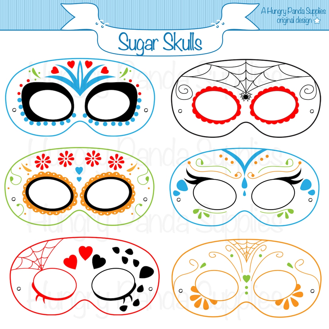 Day of the Dead Masks, Dia De Los Muertos, Sugar Skull Mask, Día De ...