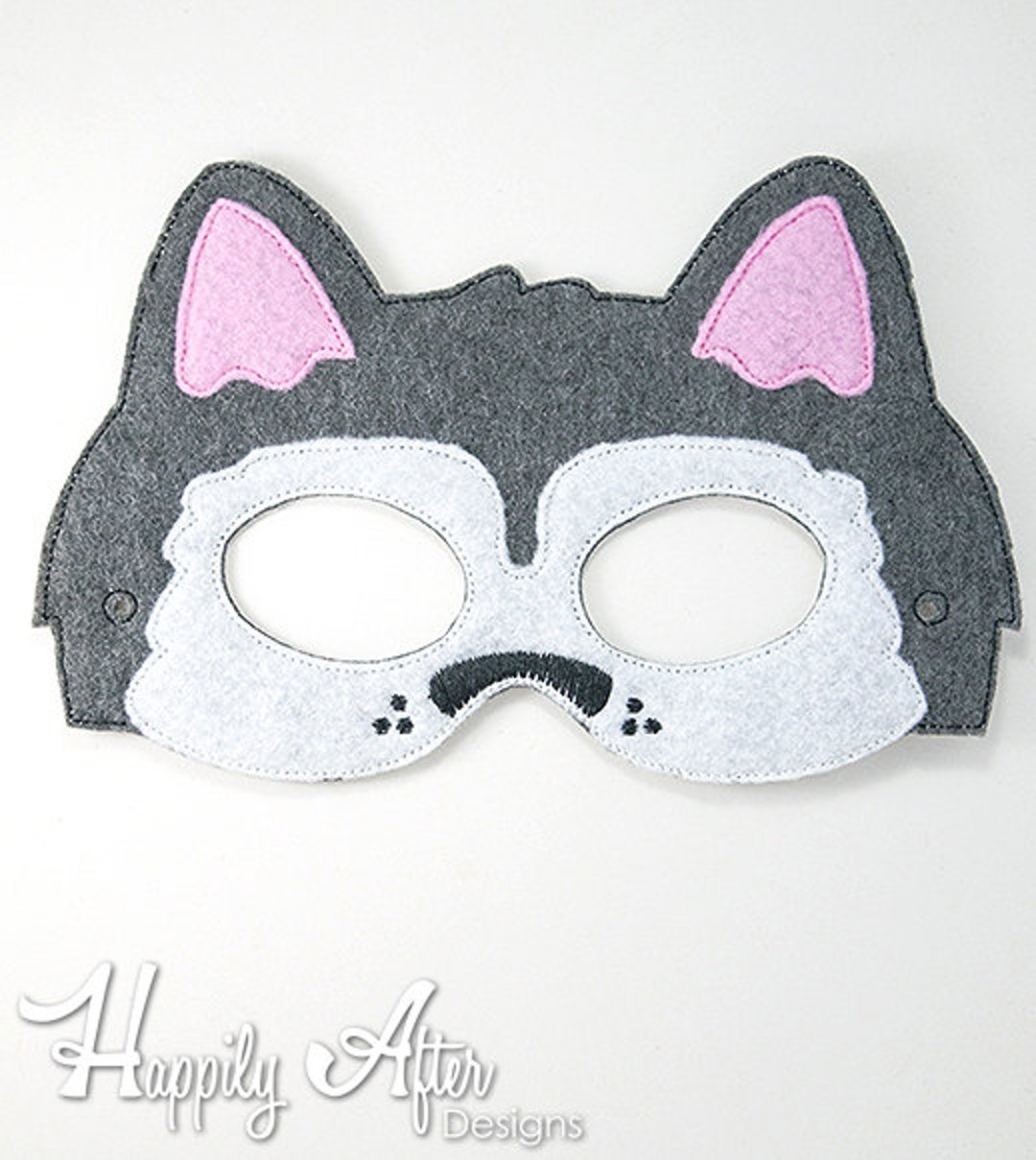 Husky Dog Mask Embroidery Design, Husky Mask, Wolf, Machine Embroidery ...