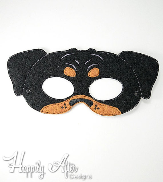 Rottweiler Mask Embroidery Design Rottweiler Mask Dog | Etsy