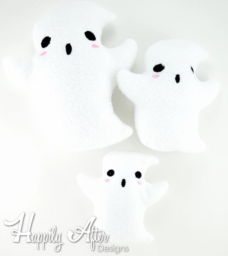 Ghost Stuffie Embroidery Design, Ghosts, Halloween, Ghost Machine ...