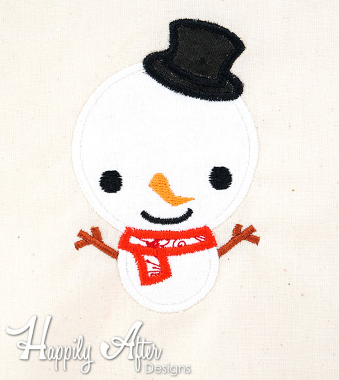 Snowman Applique Embroidery Design, Snowman Applique, Christmas ...