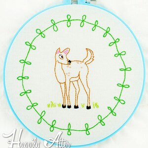 Deer Hand Embroidery Pattern, Deer Pattern, Woodland Animal, Hand ...