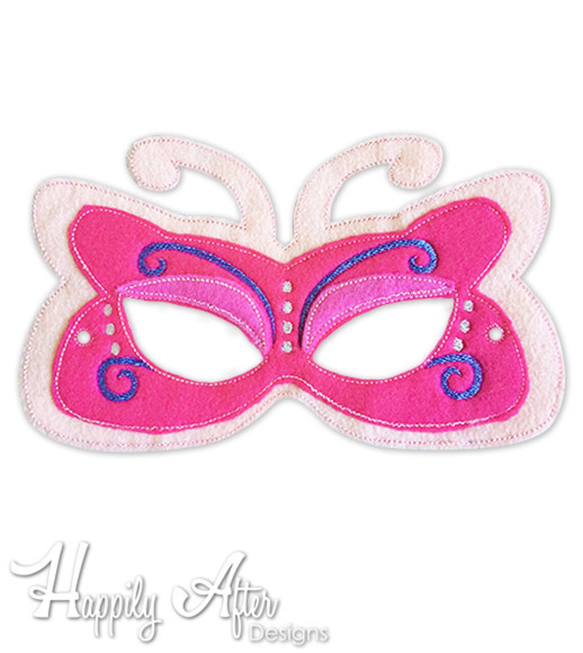 Masquerade Butterfly Mask Embroidery Design Masquerade Mask - Etsy