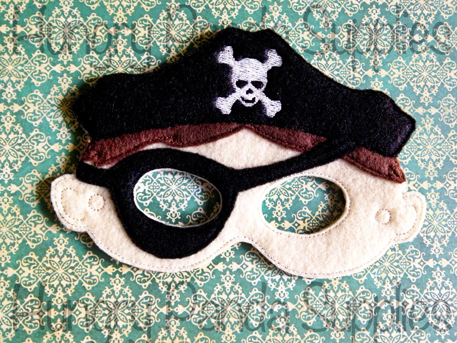 Pirate Boy Mask Embroidery Design pirate mask machine | Etsy